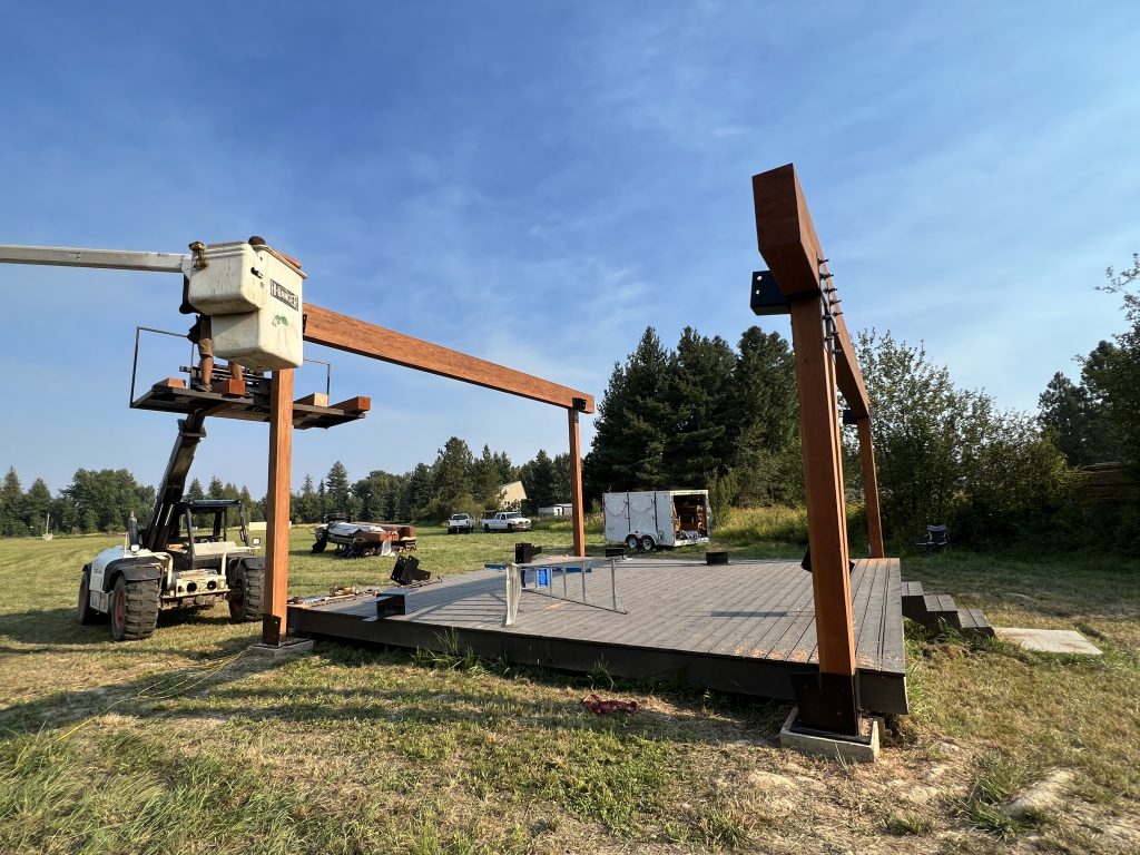 Harbison Field Stage Construction is underway! | City of Ponderay