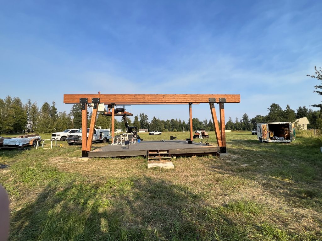 Harbison Field Stage Construction is underway! | City of Ponderay